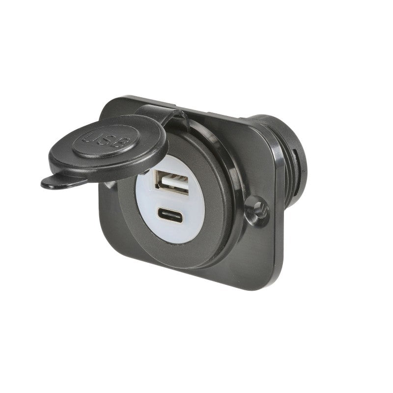 NARVA Usb A / Usb C Single Socket Black