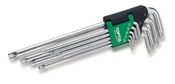 Toptul 9pc Tamperproof Torq Key Set