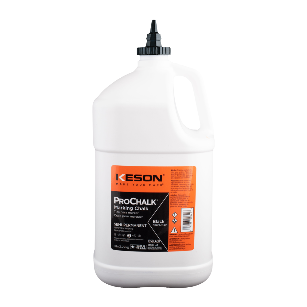 KESON ProChalk Semi-Permanent Black Marking Chalk - 2.27kg