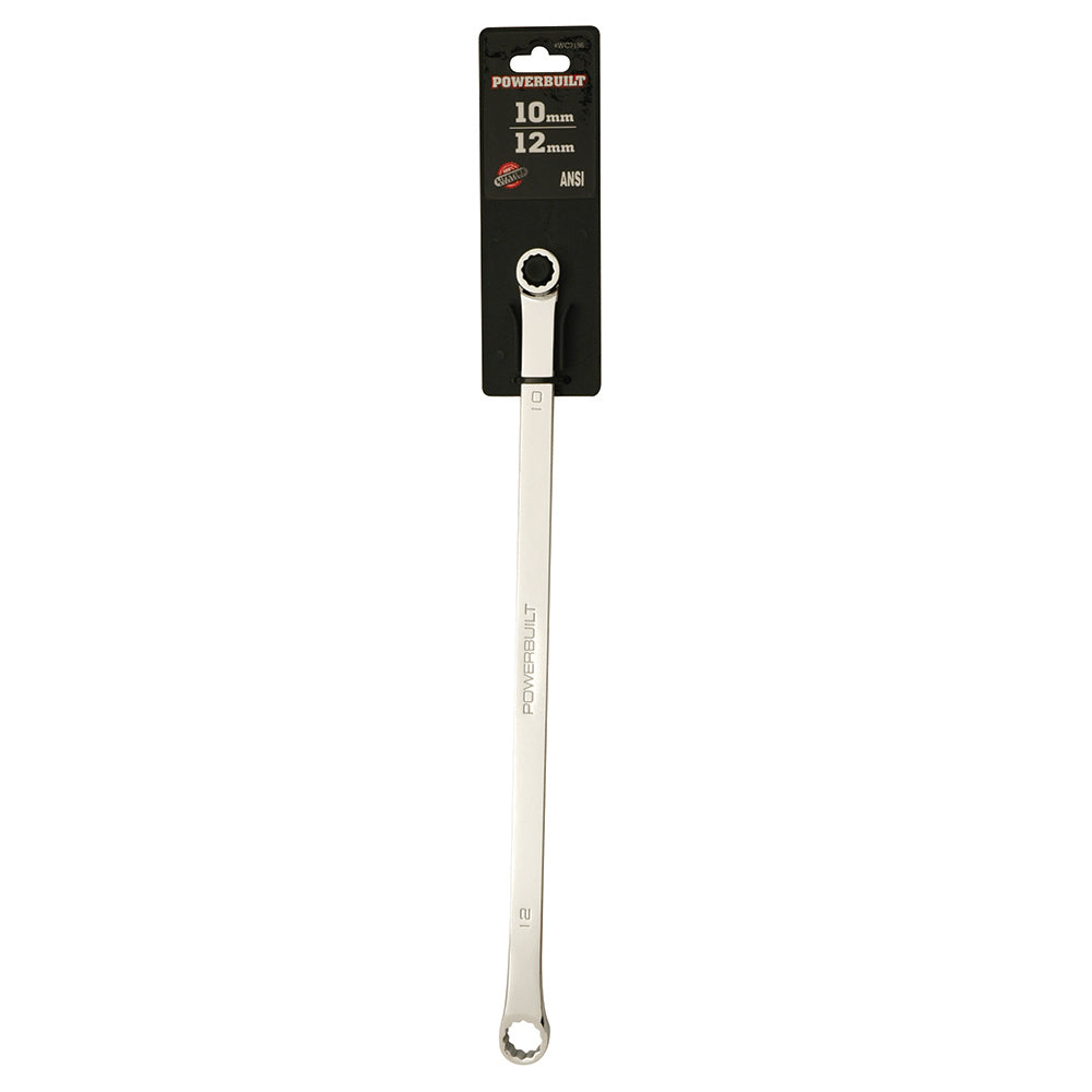 Powerbuilt Extra Long Double Ring Spanner 17mm X 19mm