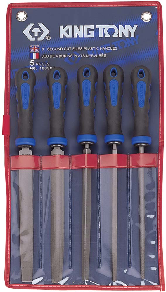King Tony 5Pc 8in 2Nd Cut File Set