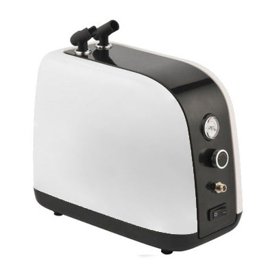 Formula Air Brush Compressor 1/6Hp With Regulator 0.4L Tank White