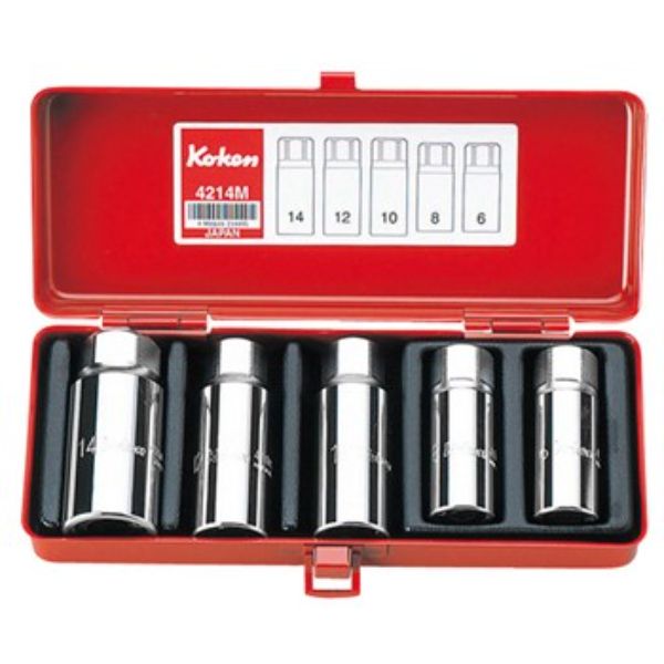 Koken 4214M Stud Puller Set 5pc 1/2 in Dr 6-14mm