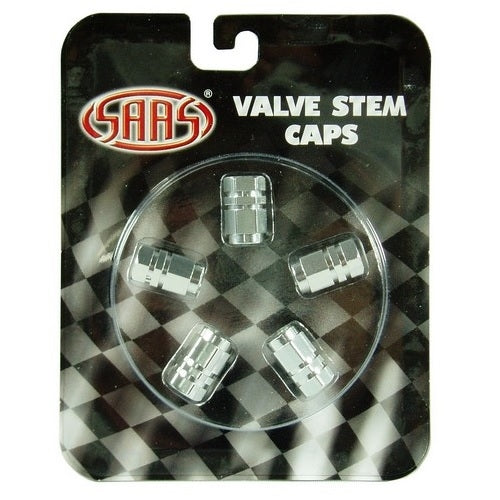 Saas Silver Valve Caps Pk5
