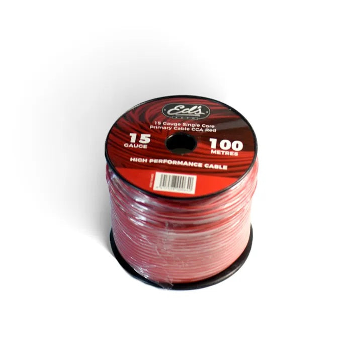 Eds 15 Gauge Single Core Primary Cable Cca 100M Red