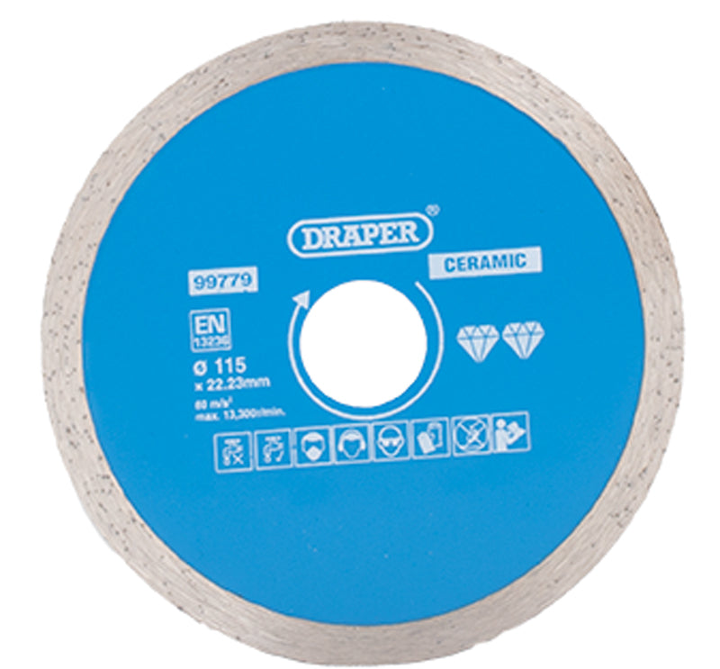 DRAPER #99779 CONTINUOUS RIM DIAMOND BLADE - 115mm