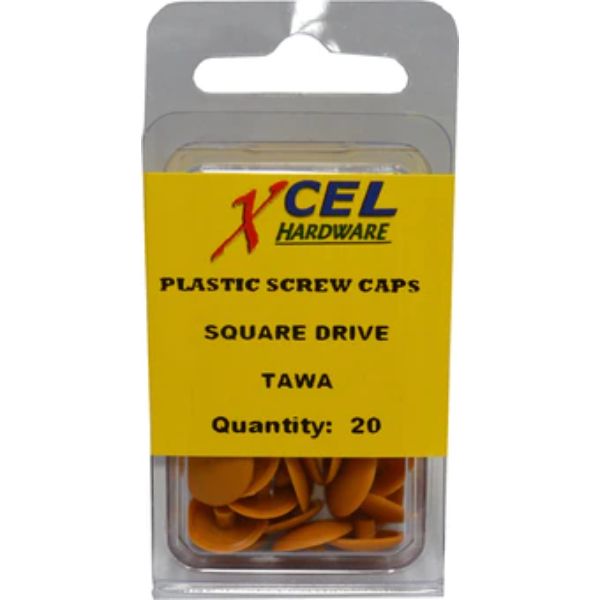 Prepax Plastic Screw Caps - Square Drive 20-pce Tawa