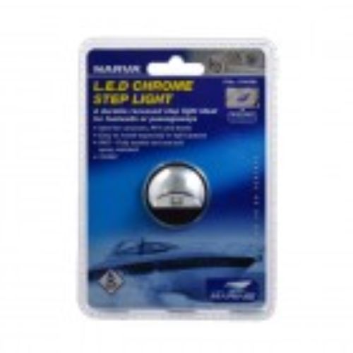 12/24V Chrome Step Light Blue